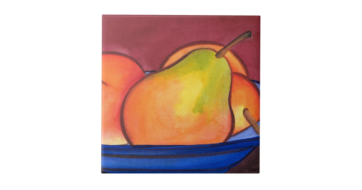 Three Pears Ceramic Tile | Zazzle