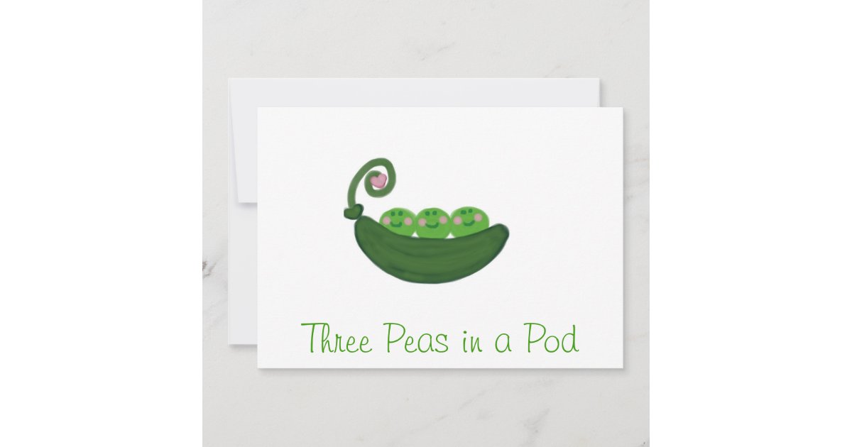 Three Peas In a Pod Invitation | Zazzle