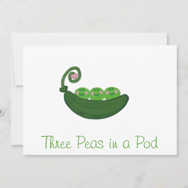 Three Peas In a Pod Invitation | Zazzle