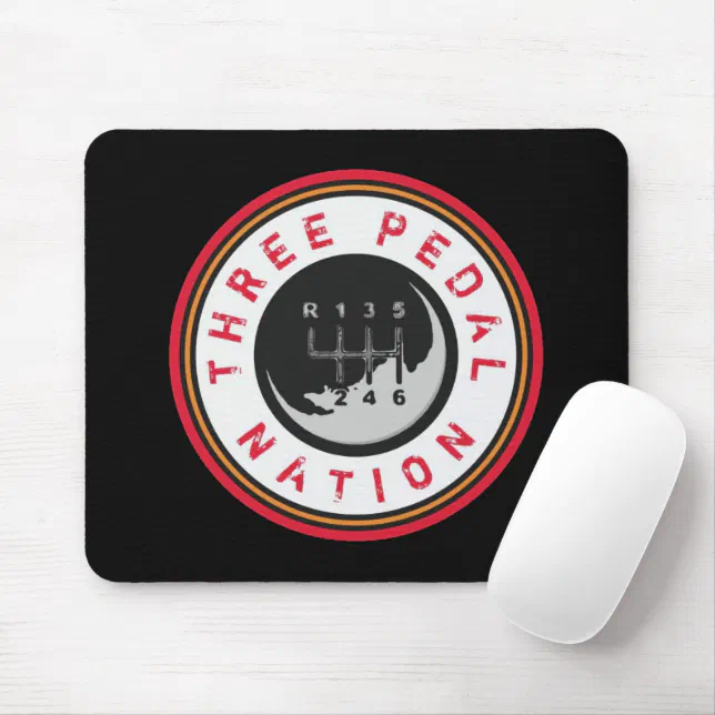 THREE PEDAL NATION MOUSE PAD | Zazzle