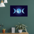 Three Phase Moon Poster | Zazzle