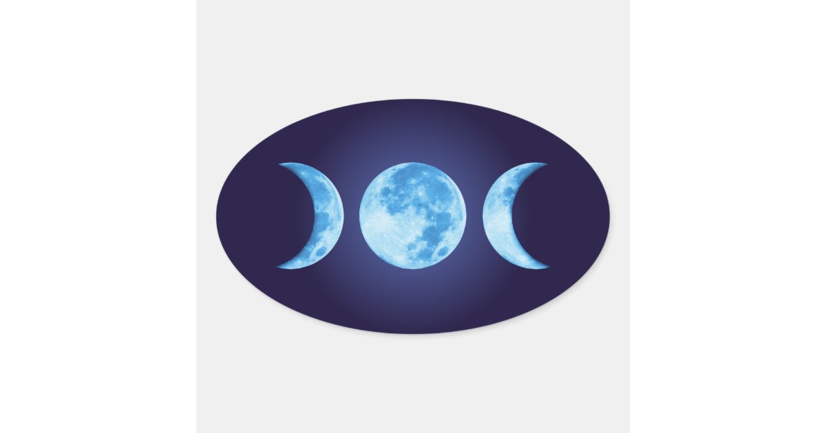 Three Phase Moon Sticker | Zazzle