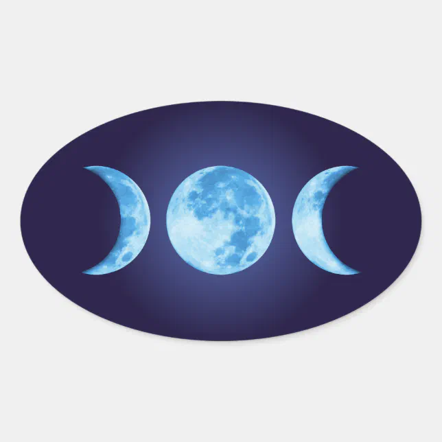 Three Phase Moon Sticker | Zazzle