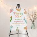 Three Rex Dinosaur 3rd Birthday Party Welcome Sign | Zazzle