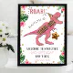 Three-Rex Dinosaur 3rd Birthday Welcome Poster | Zazzle