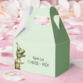 Three-Rex Dinosaur Birthday Party | Green Favor Boxes | Zazzle