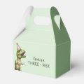 Three-Rex Dinosaur Birthday Party | Green Favor Boxes | Zazzle