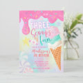 Three Scoops of Fun Invitation | Zazzle