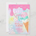 Three Scoops of Fun Invitation | Zazzle