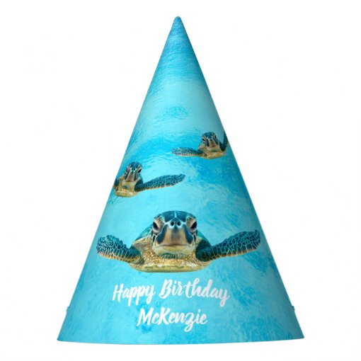 Three Sea Turtles Swimming Party Hat | Zazzle