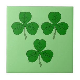 Shamrock Decorative Ceramic Tiles | Zazzle
