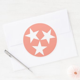 Three Star Tennessee State Flag Sticker | Zazzle