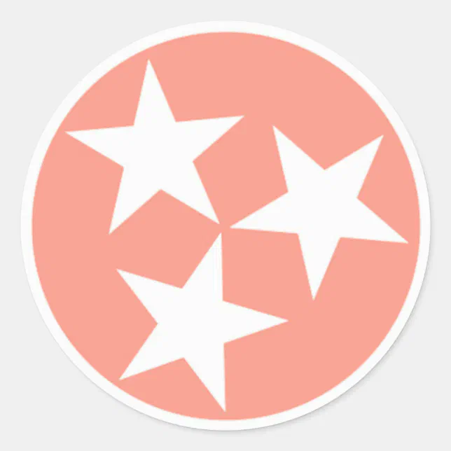 Three Star Tennessee State Flag Sticker | Zazzle