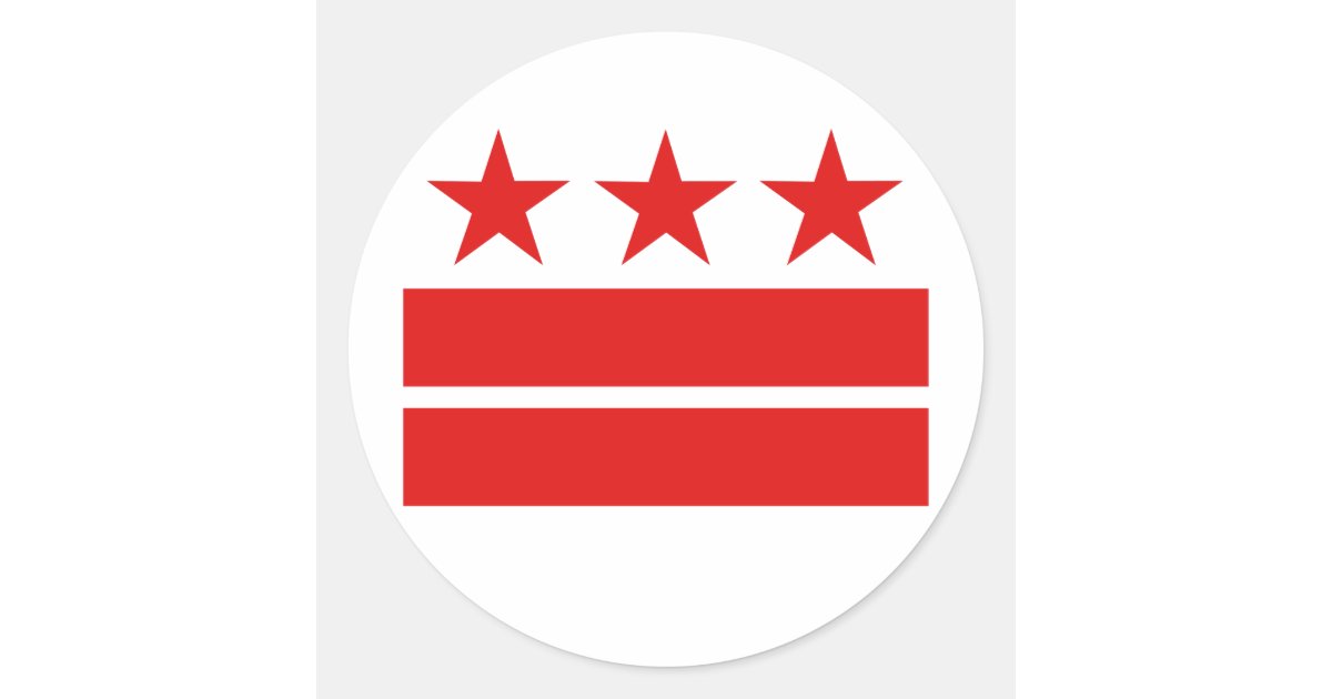 Three Stars 2 Bars Classic Round Sticker | Zazzle