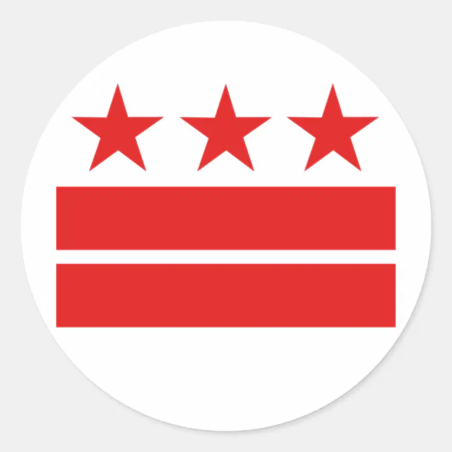 Three Stars 2 Bars Classic Round Sticker | Zazzle