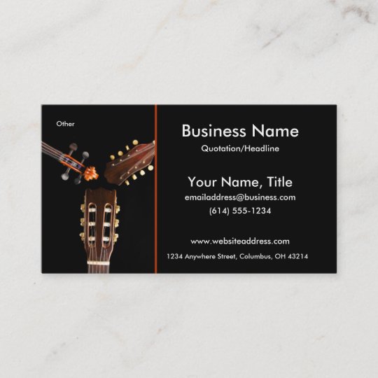 Three String Instruments Business Cards | Zazzle.com