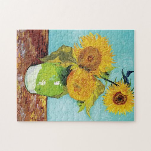 Three Sunflowers | Vincent Van Gogh Jigsaw Puzzle | Zazzle