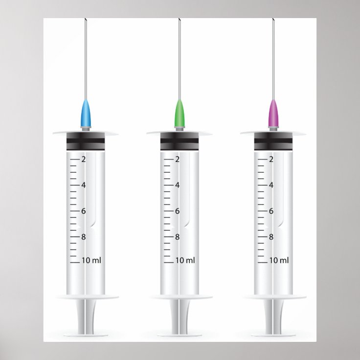 Three Syringes Poster | Zazzle
