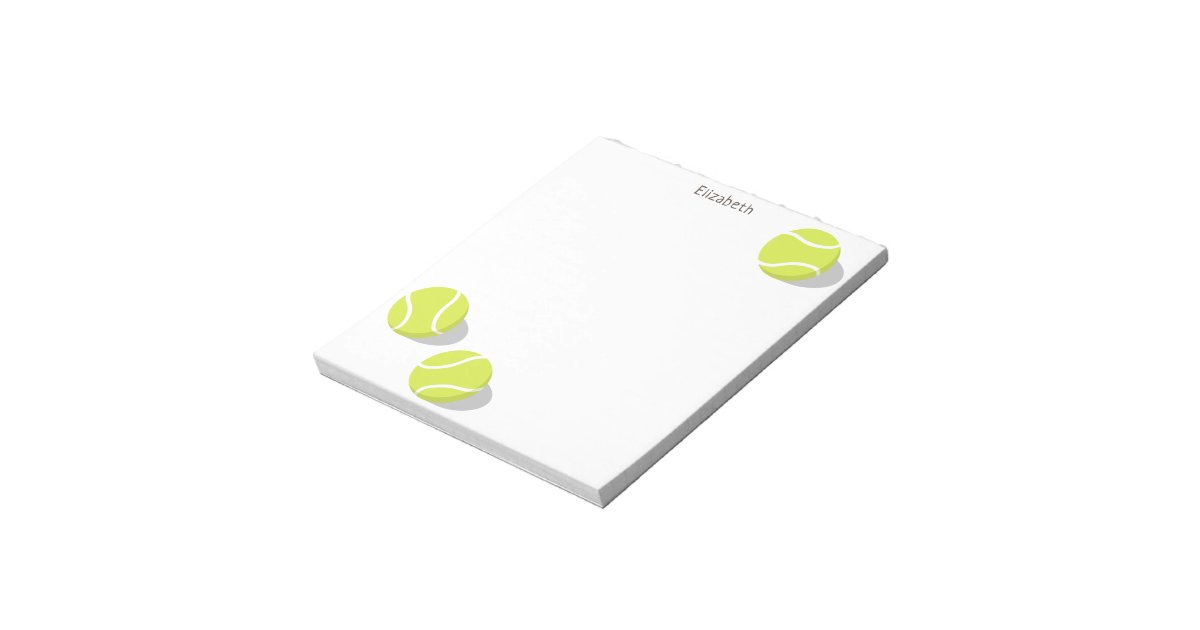 three tennis balls personalized notepad | Zazzle