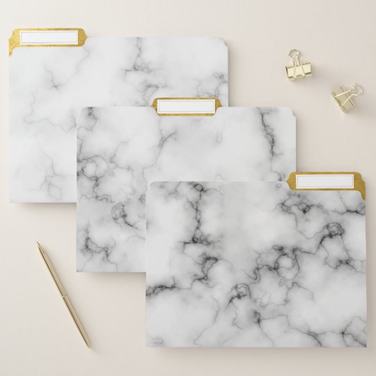 Three tones of white and gray faux marble stone. file folder | Zazzle.com
