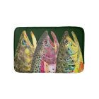Three Trout Decor Bathroom Mat | Zazzle.com
