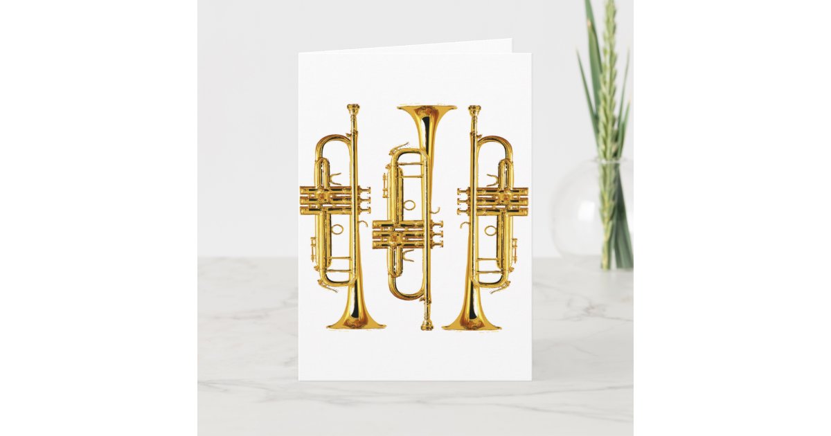Three Trumpets Card | Zazzle.com