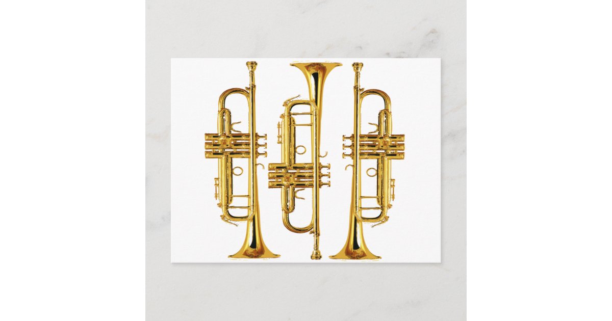 Three Trumpets Postcard | Zazzle