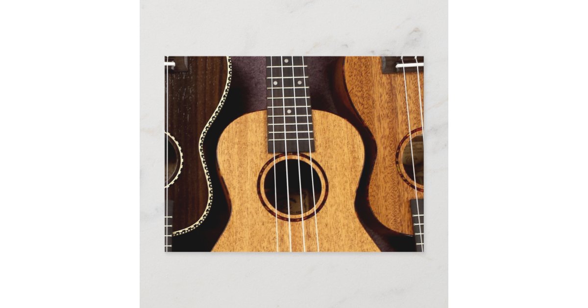 Three Ukulele Postcard | Zazzle