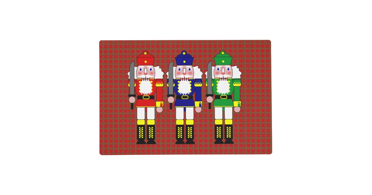 Three Wise Crackers - Nutcracker Soldiers Placemat | Zazzle