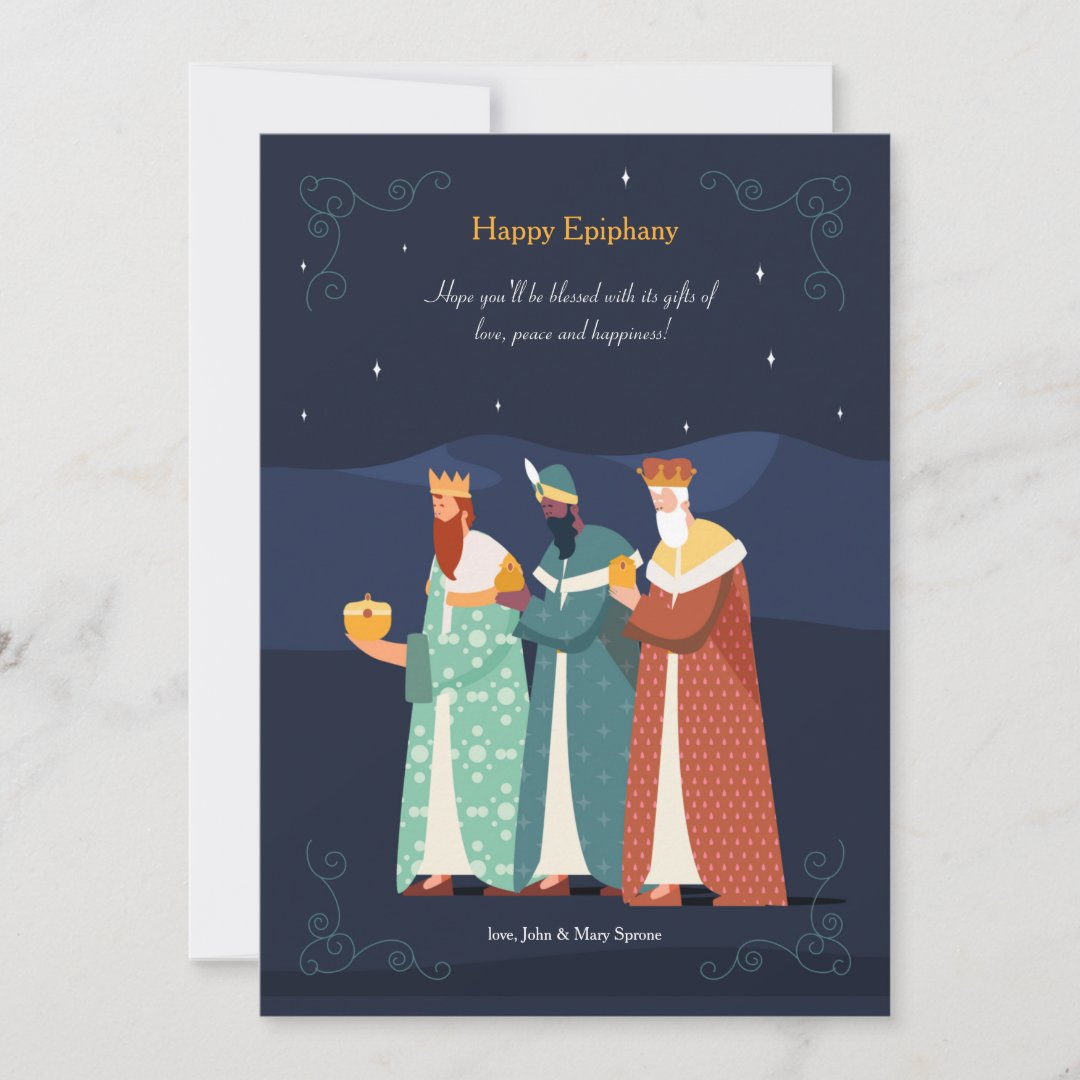 Three Wise Men Epiphany Greeting Card | Zazzle