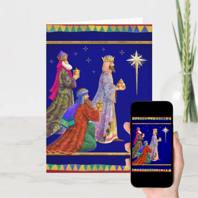 Three wise men holiday card | Zazzle