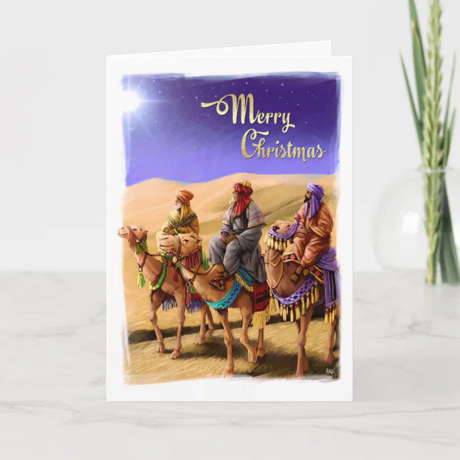 Three Wise Men Painting Christmas Cards | Zazzle
