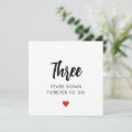 Three Years Down Forever To Go 3rd Anniversary Card | Zazzle