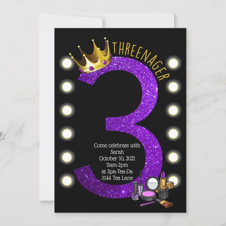 Threenager Birthday Invitation | Zazzle