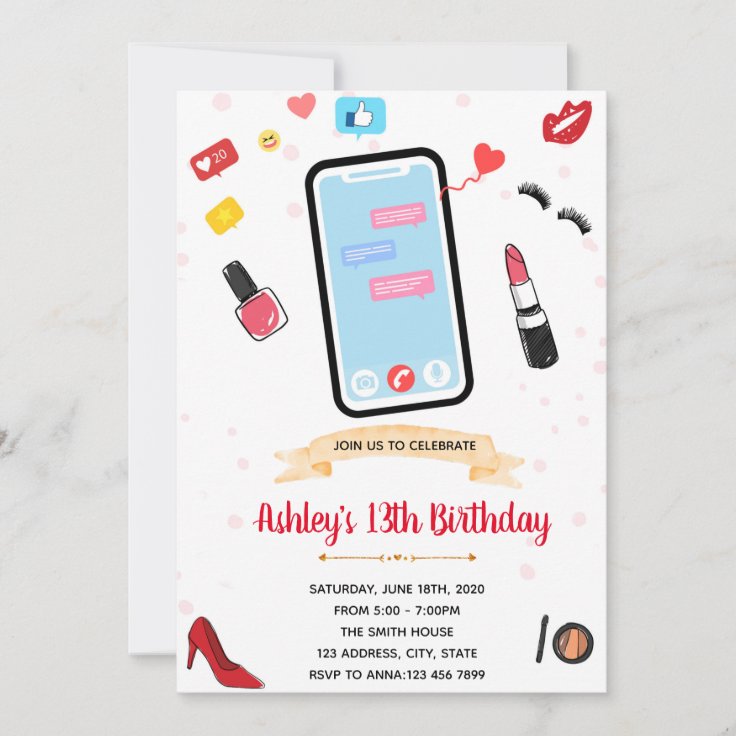 Threenager tween teen birthday invitation | Zazzle