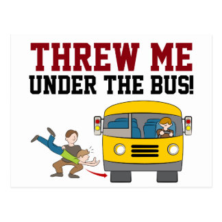 Thrown Under Bus Cartoon Gifts on Zazzle