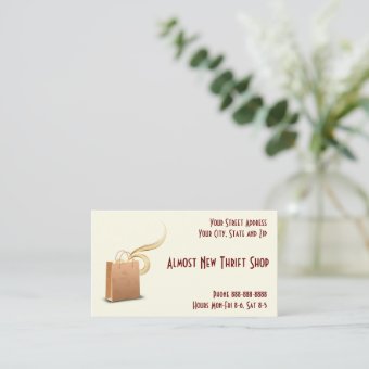Thrift Shop Second Hand Store Business Card | Zazzle