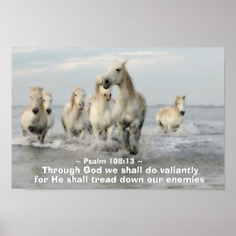 Through God we shall do Valiantly Psalm 108:13 Poster | Zazzle