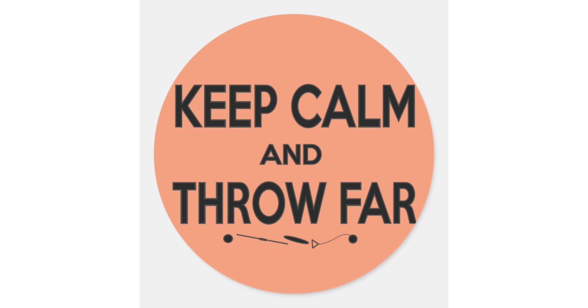 Throw Far, Shot Put Discus Hammer Throw Sticker | Zazzle