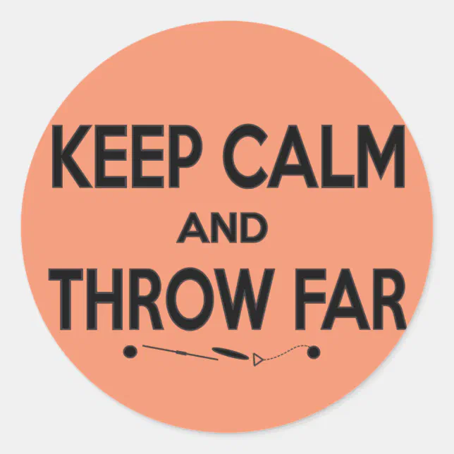 Throw Far, Shot Put Discus Hammer Throw Sticker | Zazzle