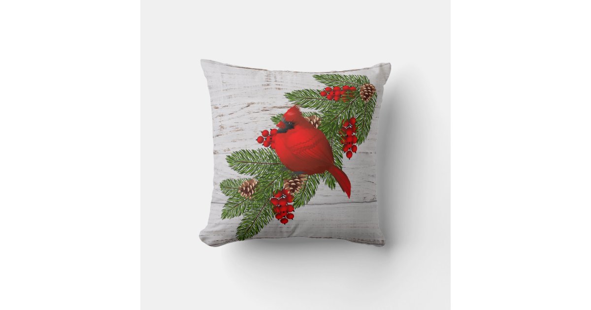 Throw Pillow-Christmas Cardinal Throw Pillow | Zazzle
