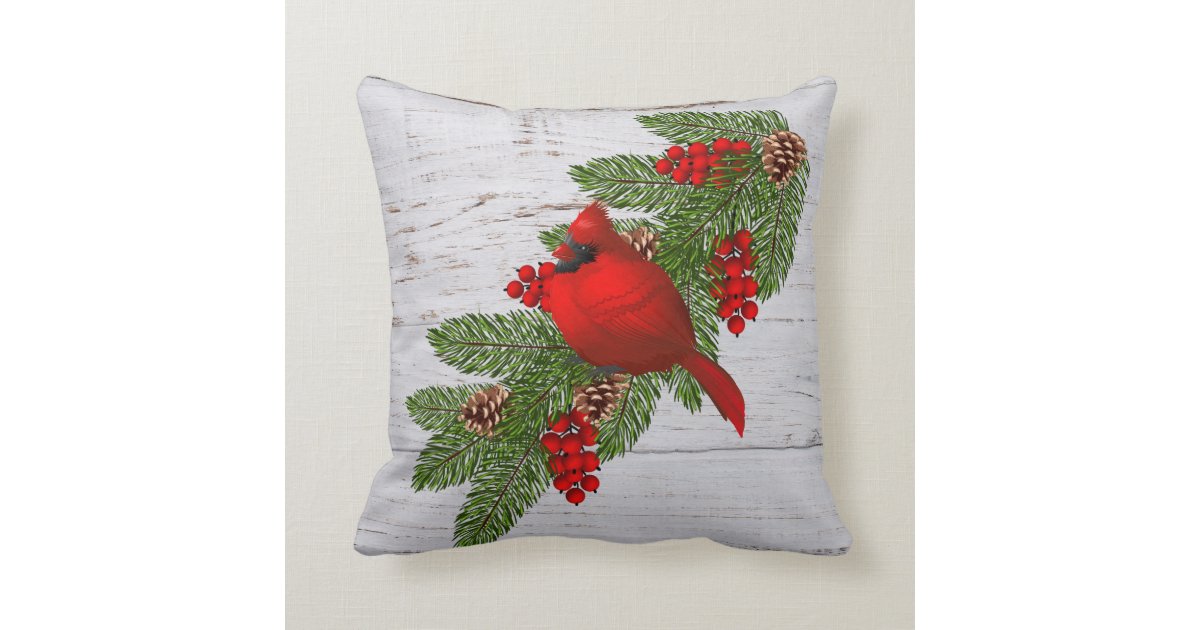 Throw Pillow-Christmas Cardinal Throw Pillow | Zazzle.com