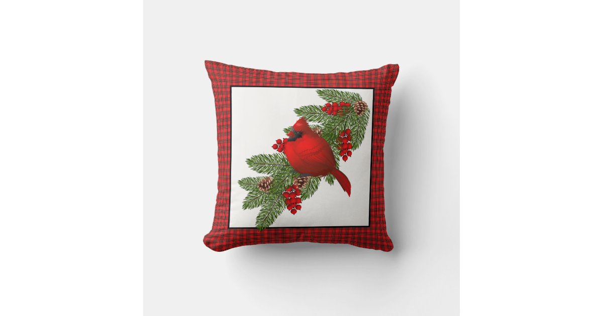 Throw Pillow-Christmas Cardinal Throw Pillow | Zazzle