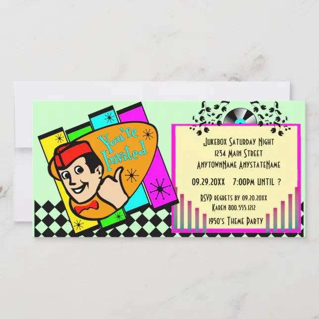 Throwback Theme Party Invitation | Zazzle
