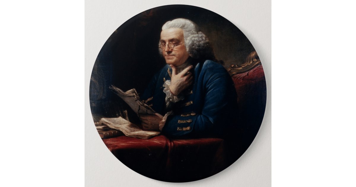 Thumb Portrait, Benjamin Franklin Founding Father Button | Zazzle