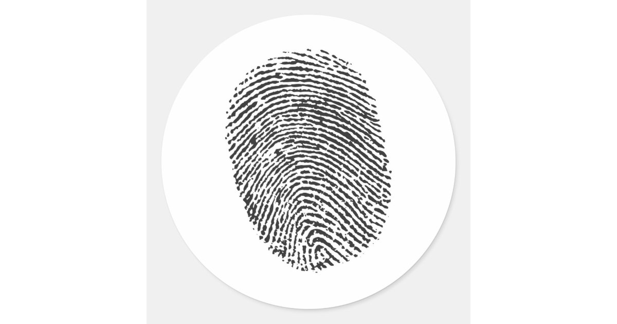 Thumb Print Classic Round Sticker | Zazzle