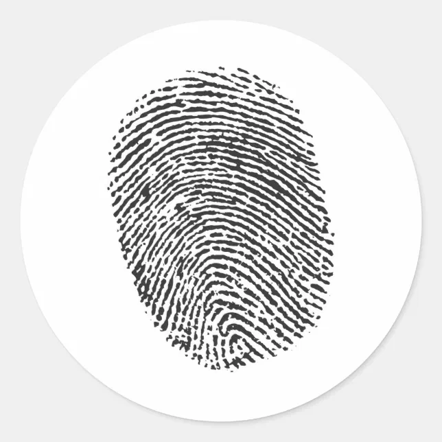 Thumb Print Classic Round Sticker | Zazzle