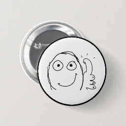 Thumb up Comic Meme. Button | Zazzle