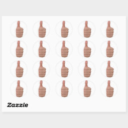 Thumbs up! classic round sticker | Zazzle
