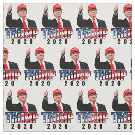 Bold Trump 2020 Pattern Fabric | Zazzle